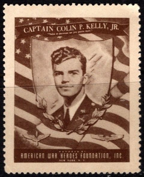1940's US Poster Stamp American War Heroes Foundation Captain Colin ...