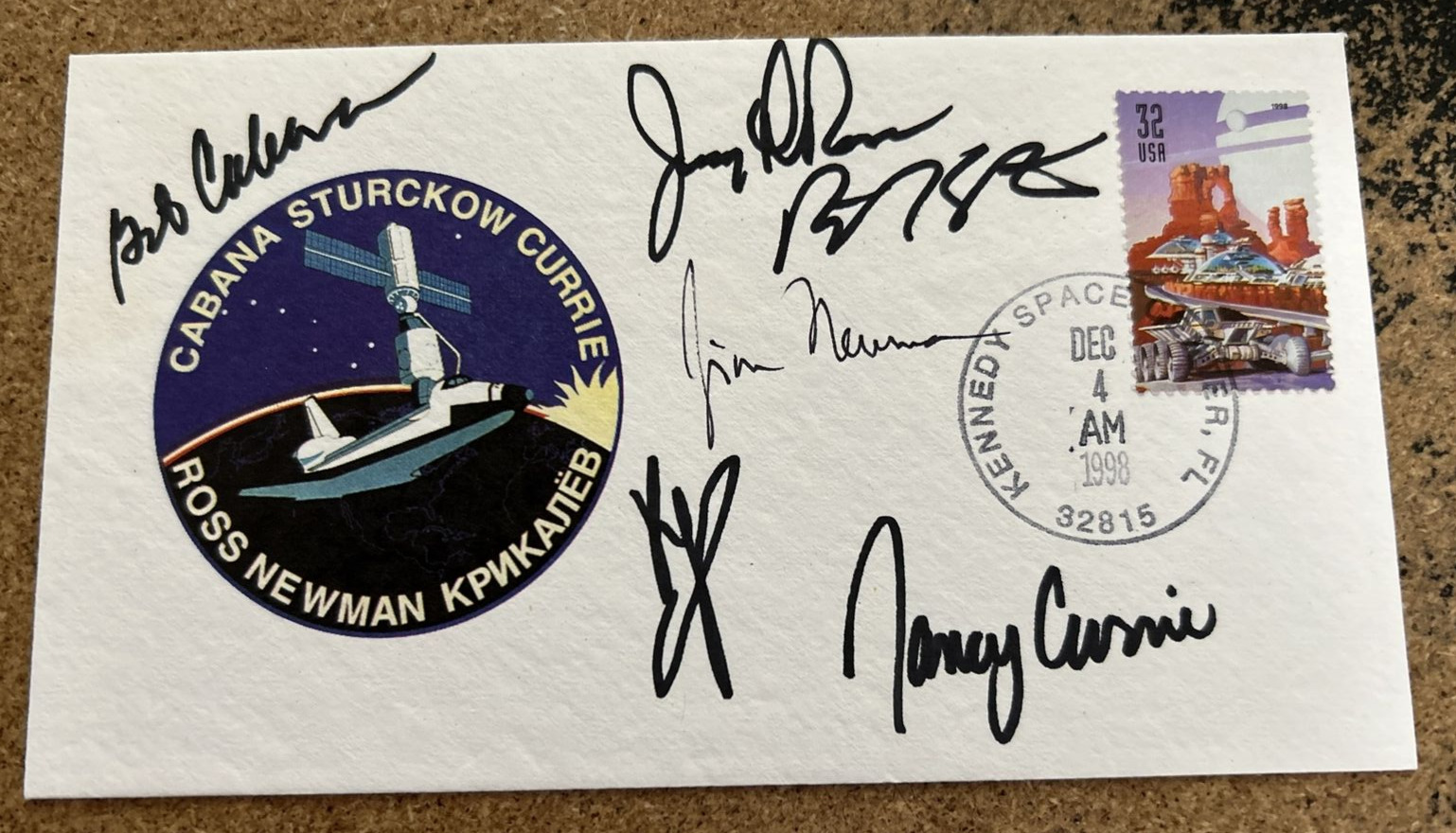 Sts-88 Complete Astronaut Crew Signed KSC Launch Cover Lv6543 | United ...