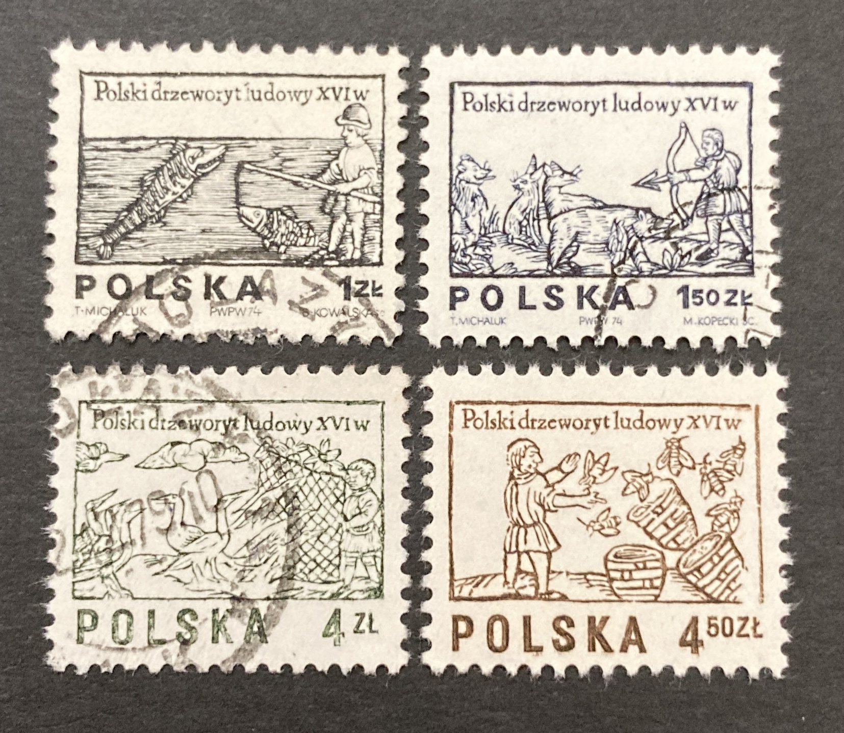 Poland 1974-7 #2070-1b, Woodcuts, Used. | Europe - Poland, General ...