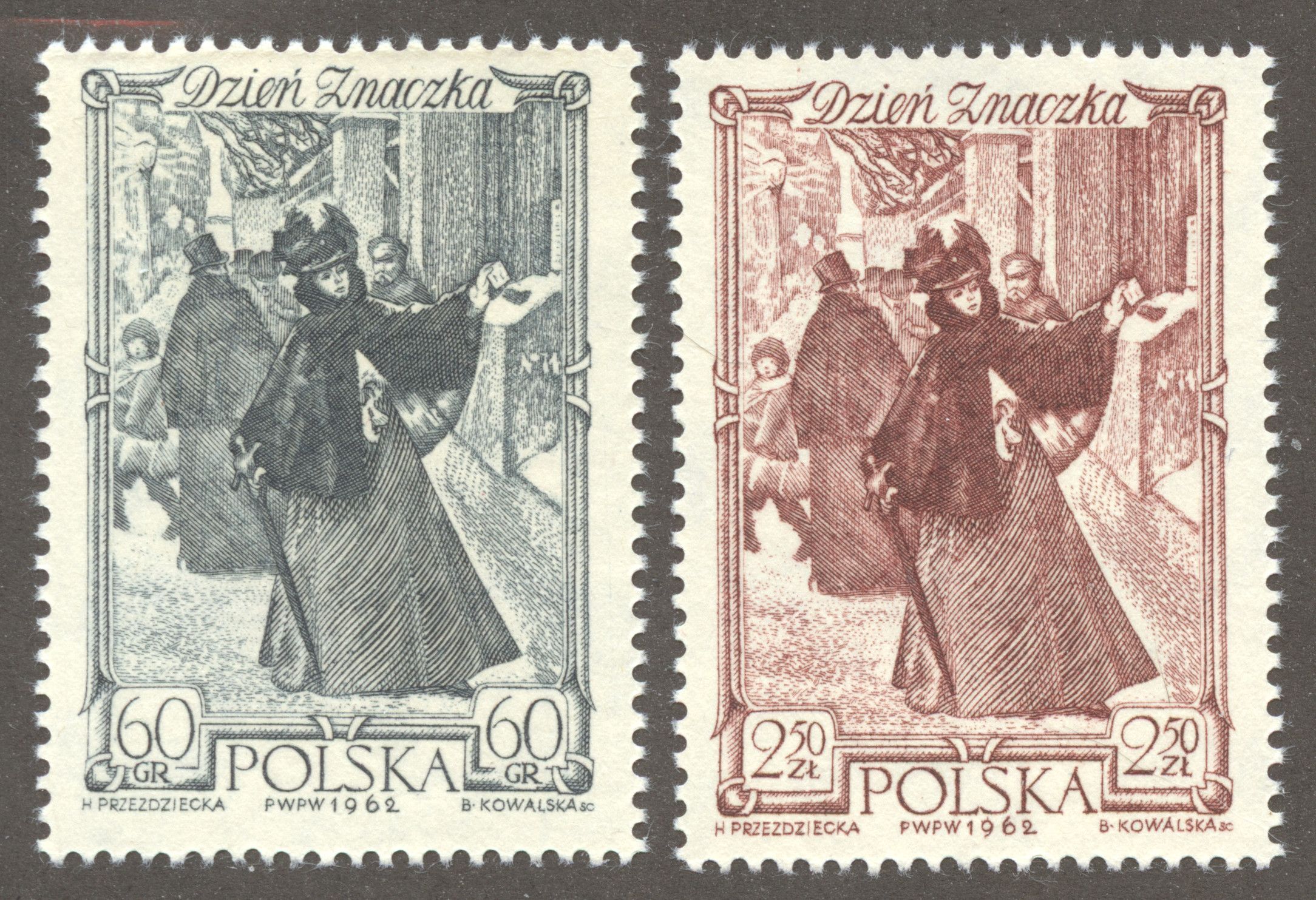 Poland Scott 1094-95 MNHOG - 1962 Stamp Day Issue - SCV $0.70 | Europe ...