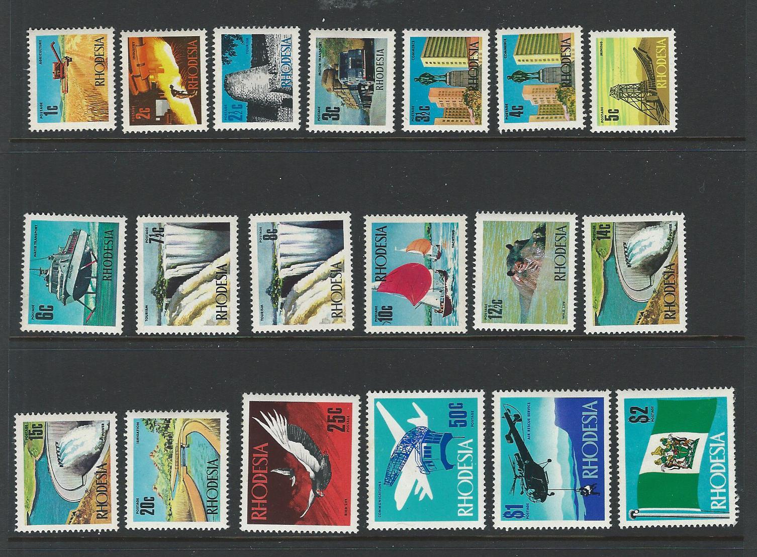 Rhodesia mh SC# 275-293 | Africa - Rhodesia, General Issue Stamp / HipStamp