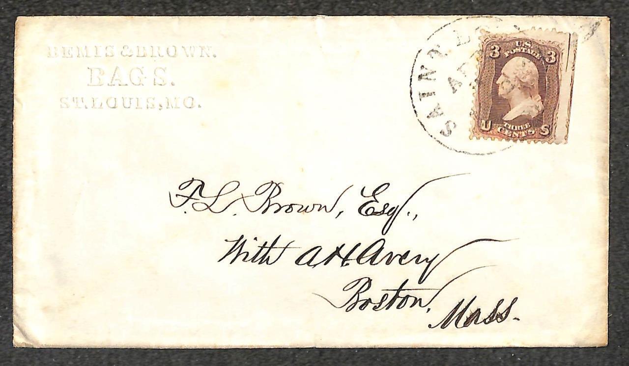 USA 65 Stamp Bemis & Brown Bags ST. Louis Missouri Advertising Cover ...