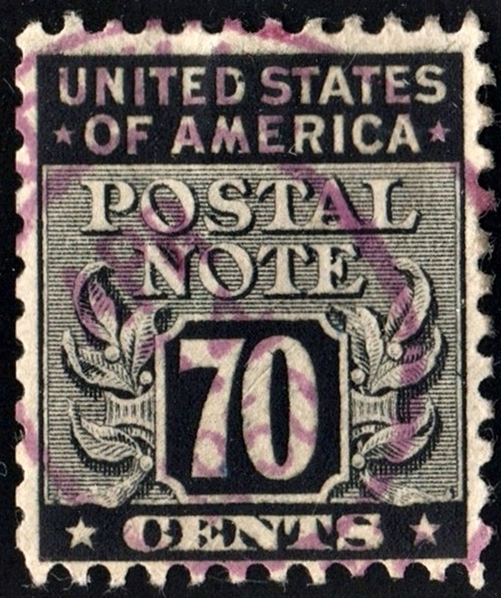 SC#PN16 70¢ Postal Note Single (1945) Used | United States, Back of ...