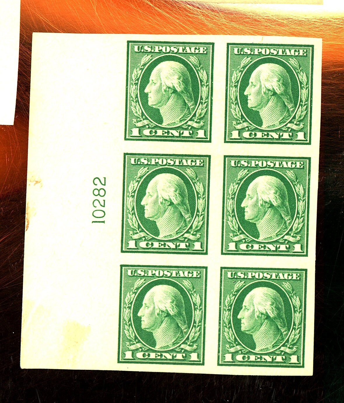 481 Mint PL Block VF OG NH LT Crease SM MGN Stain Cat $45 | United ...