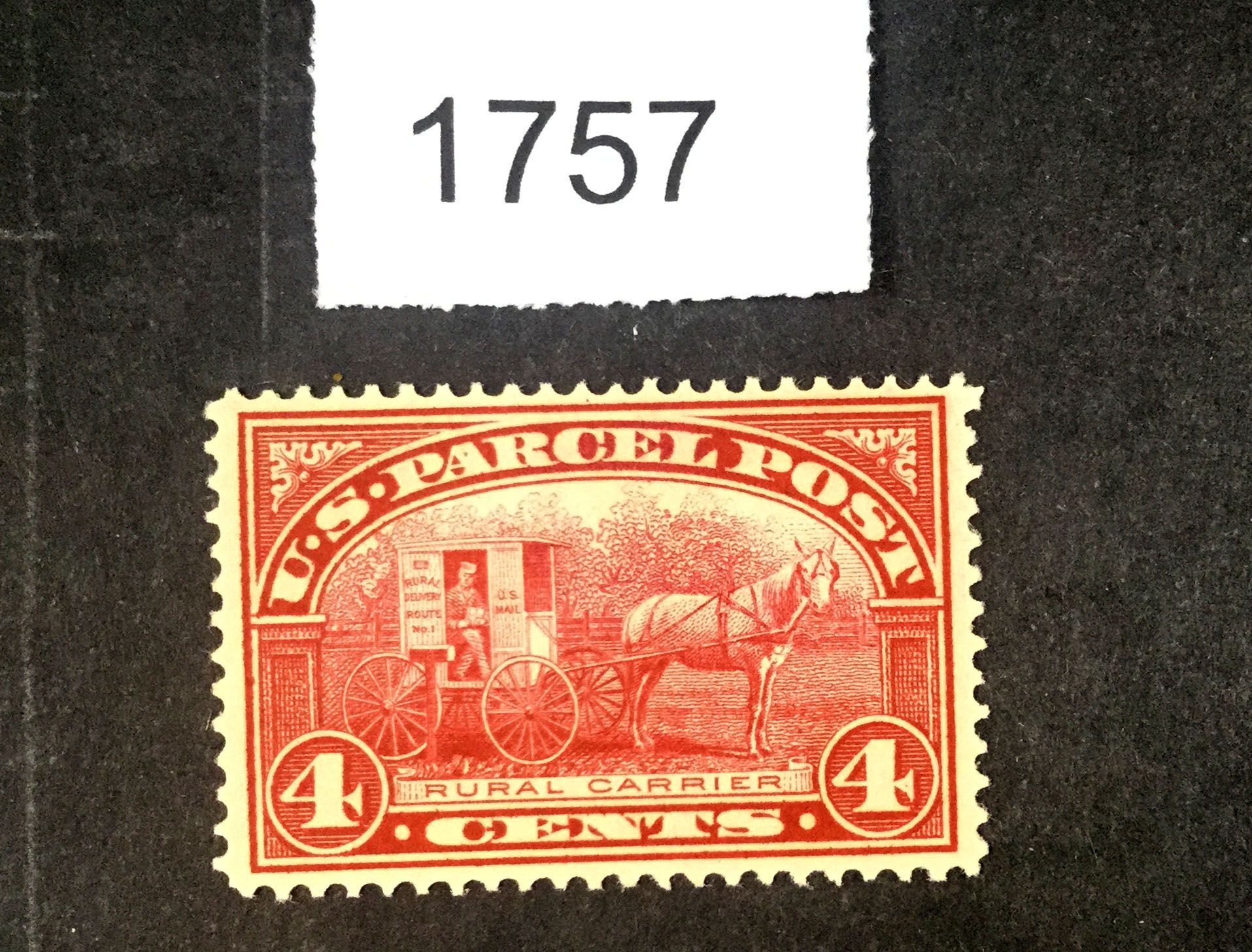US Stamps #Q4 Mint OG LH LOT #1757 | United States, Parcel Post Stamp ...