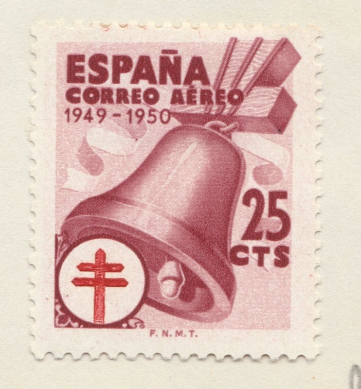 Spain Tuberculosis Fund Issue 1949 25c MH* Stamp A29P15F32217 | Europe ...