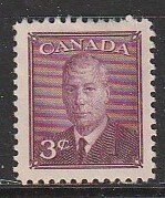 1950 Canada - Sc 291 - MH VF - 1 single-King George VI "Postes-Postage ...
