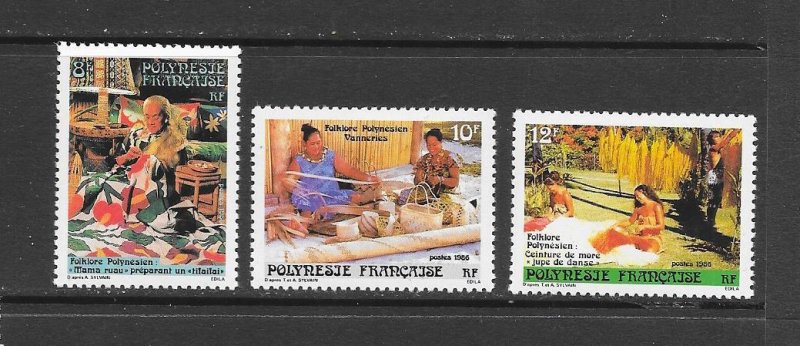 French Polynesia #444-6 Traditional Crafts MNH | Australia & Oceania ...