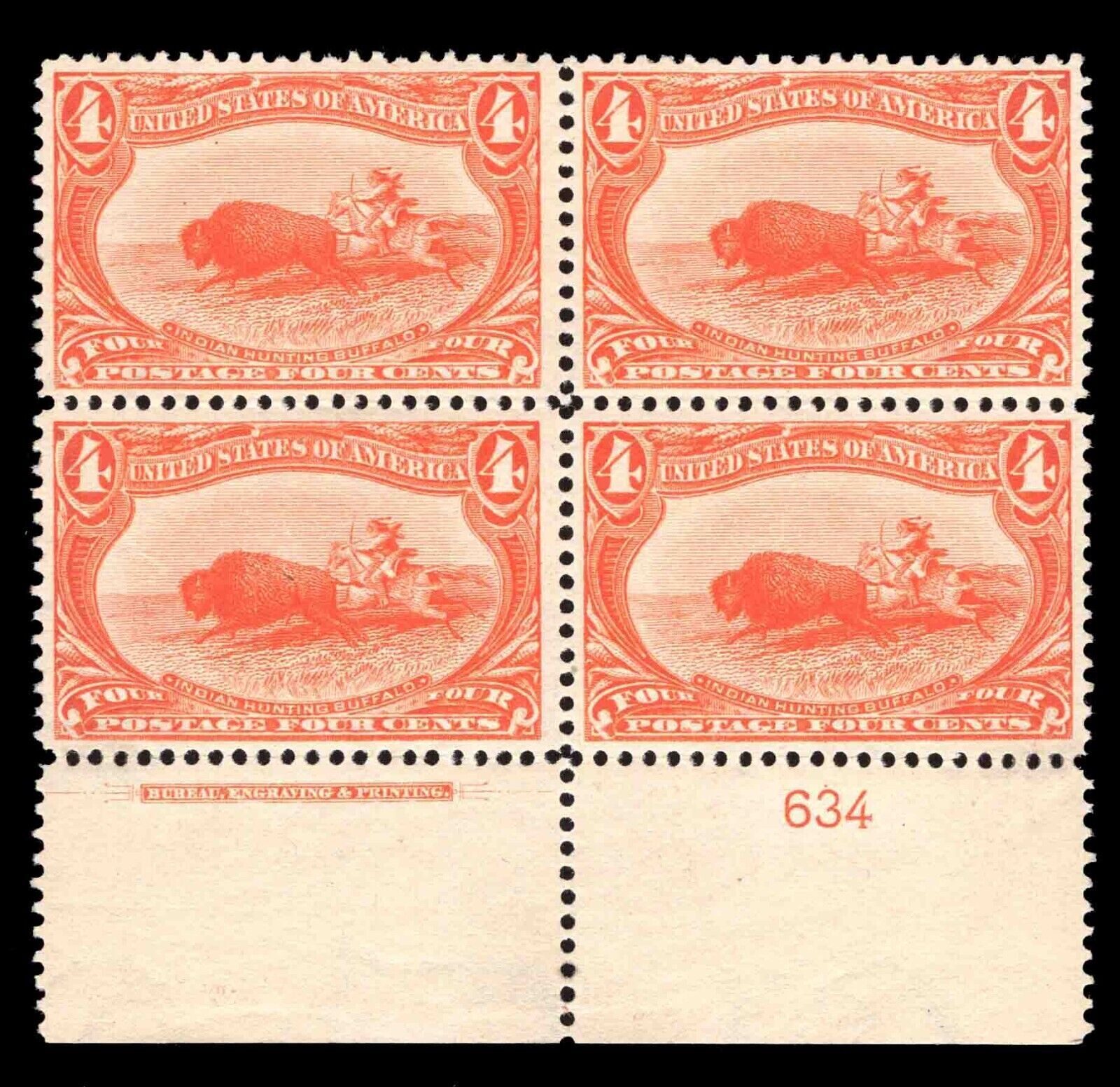 US Stamps #287 Plate Block Mint OG LH VF LOT #78914 | United States ...