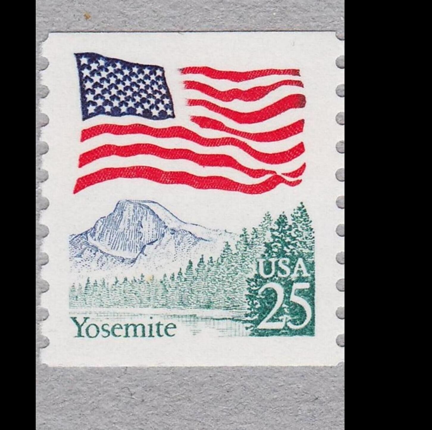 single 25c Flag Over Yosemite US 2280, US 2280a MNH, F-VF Lot (2 ...