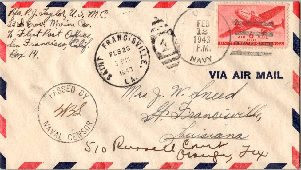 United States Marine Corps 6c Transport 1943 U.S. Navy, USMC Unit 430 ...