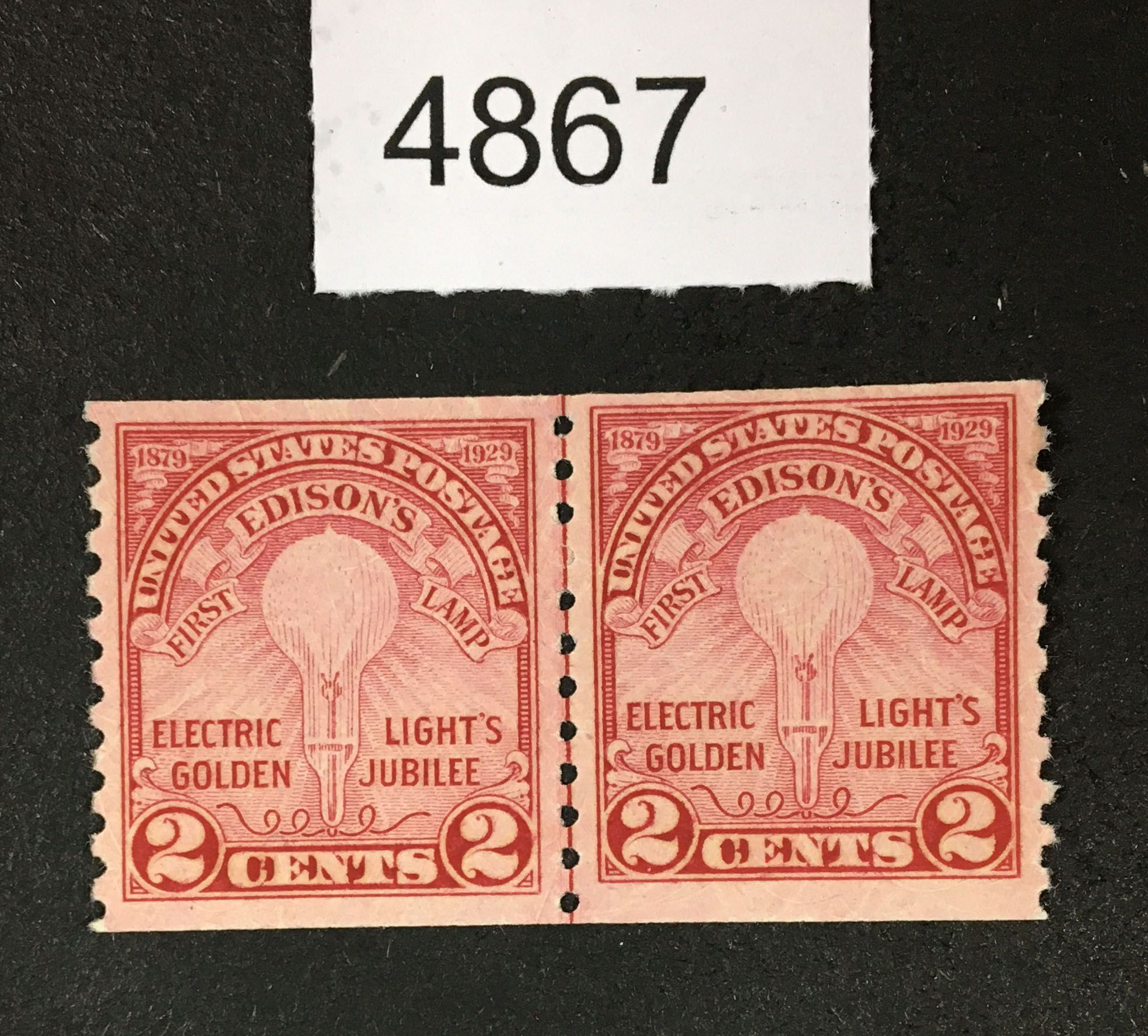 US Stamps # 656 Mint OG VLH Line Pair LOT #I 4867 | United States ...