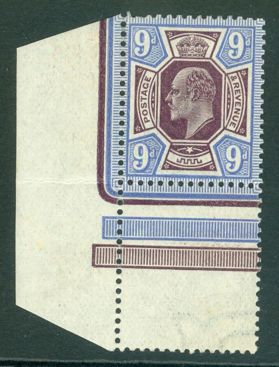 SG 308 spec M41(4) 9d slate purple & cobalt blue. A fine fresh lightly ...