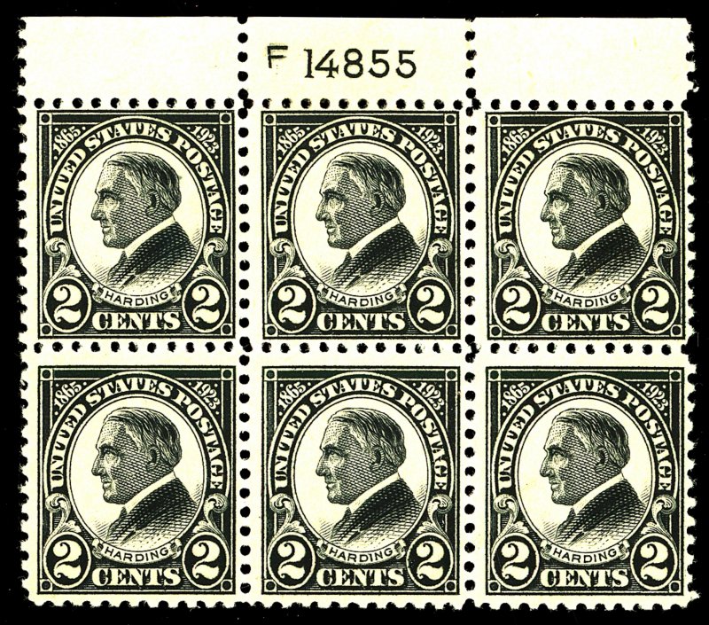 U.S. #610 Mint PL# Block of 6 OG LH | United States, General Issue ...