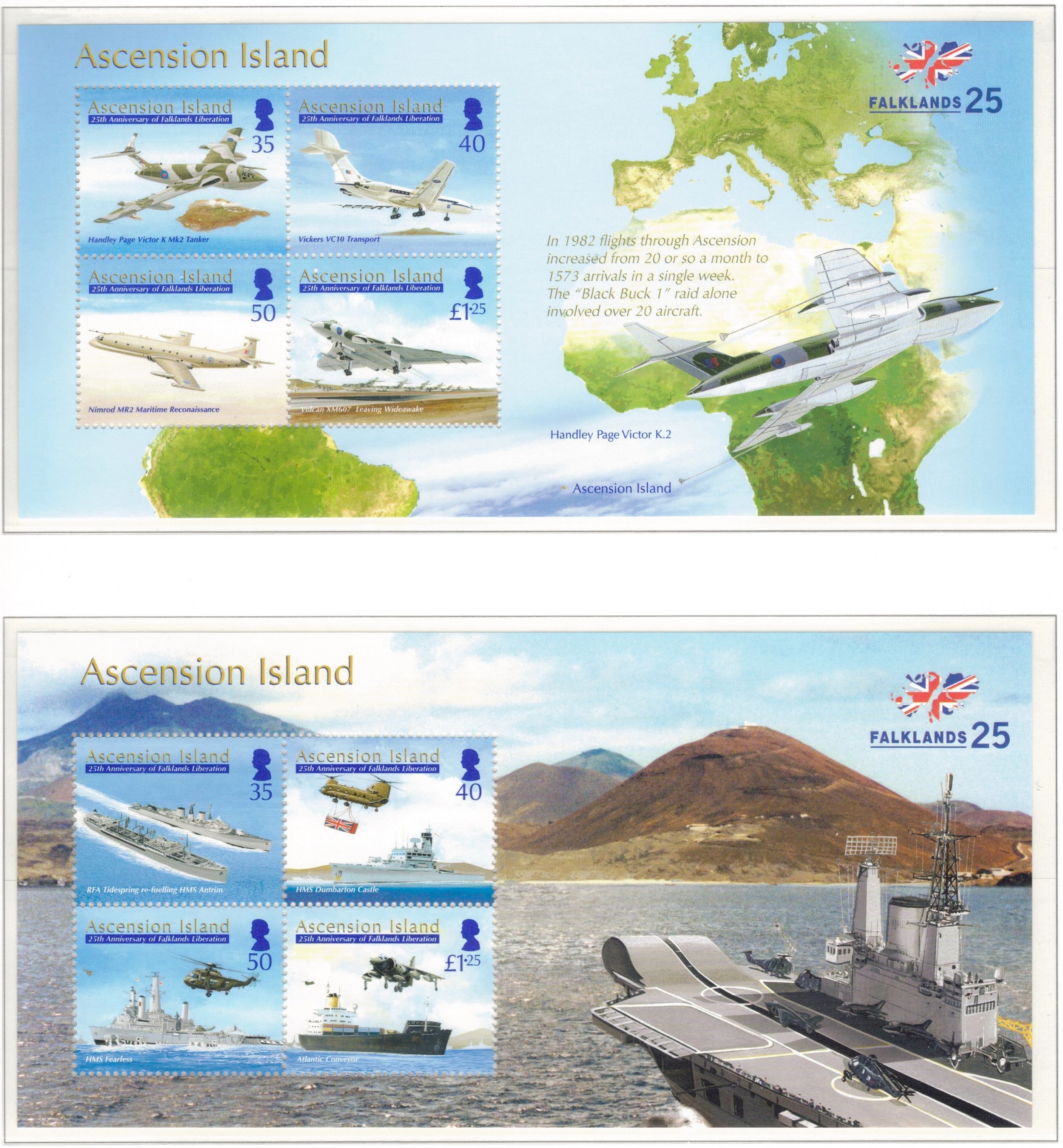 ASCENSION 2007 Falklands War Anniversary; Scott 908-13, SG 966-70; MNH | Worldwide - South ...