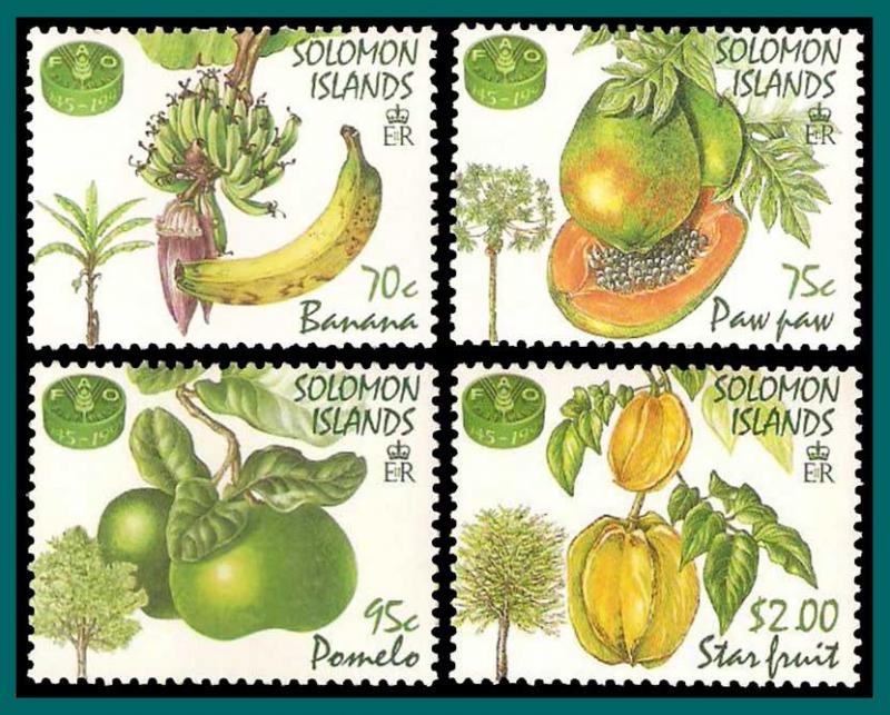 Solomon Islands 1995 Fruits, FAO, MNH 794-797,SG827-830 / HipStamp