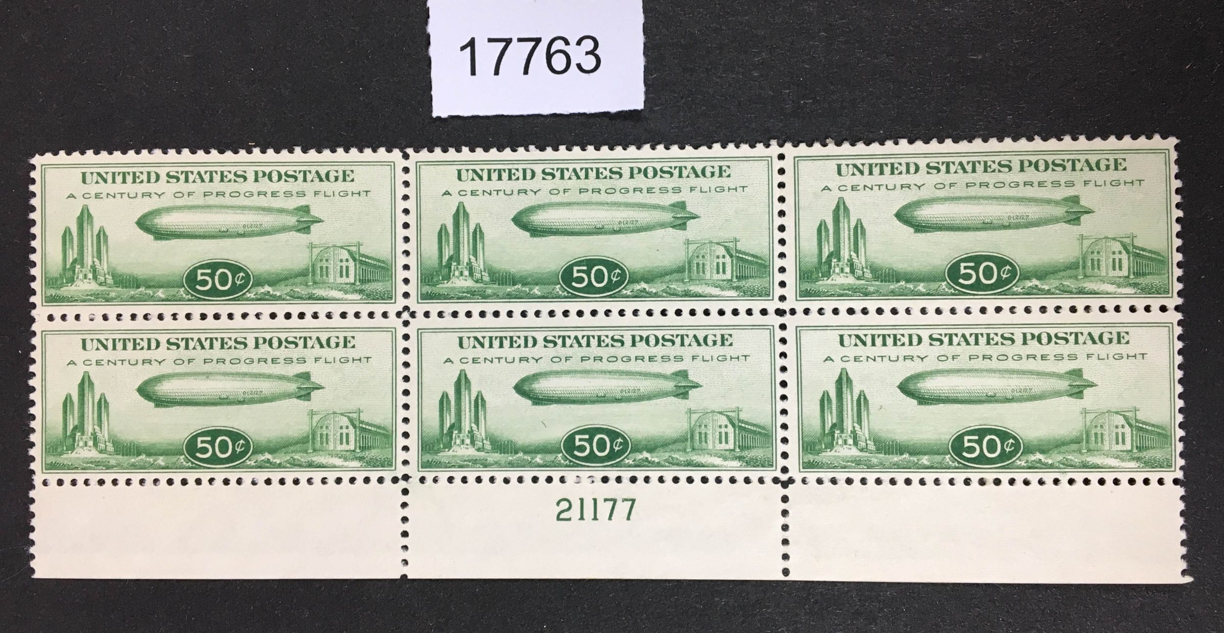 US Stamps # C18 Mint OG 3h/3nh Plate Block VF $475 LOT #17763 | United ...