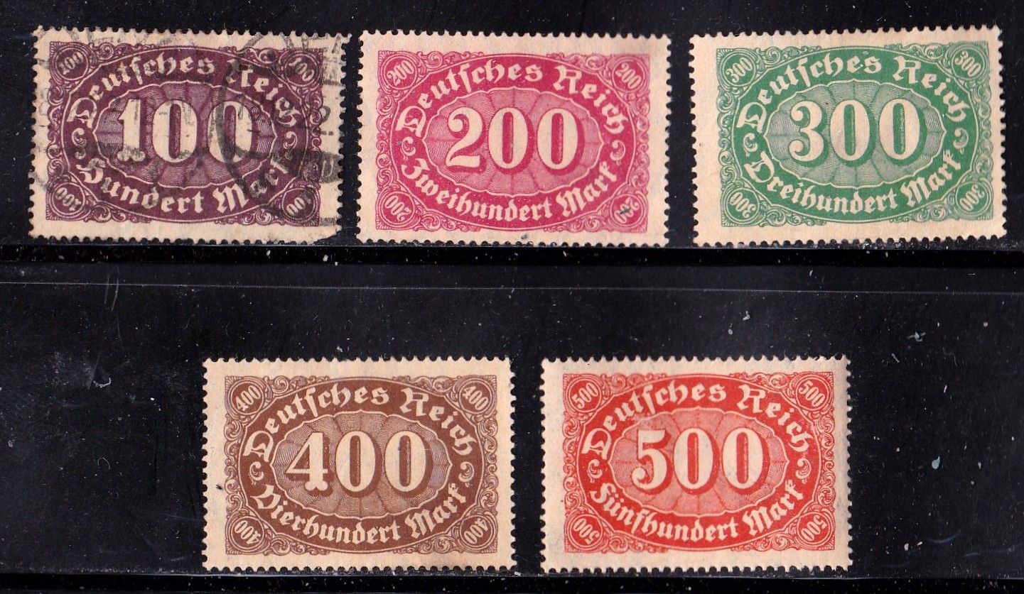 Germany stamps #156 - 160, mint & used, CV $2.40 | Europe - Germany ...