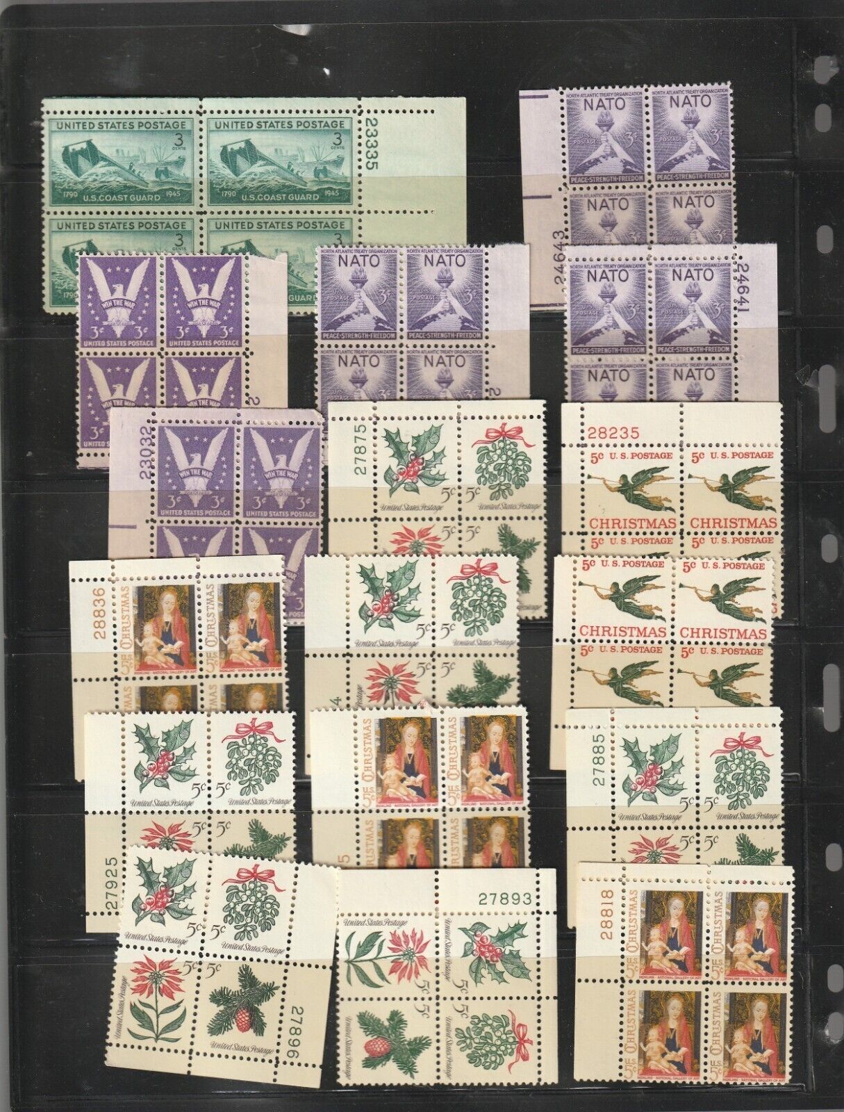 Large US Collection of 132 Premium Plate Number Blocks 1930's -1968 ...