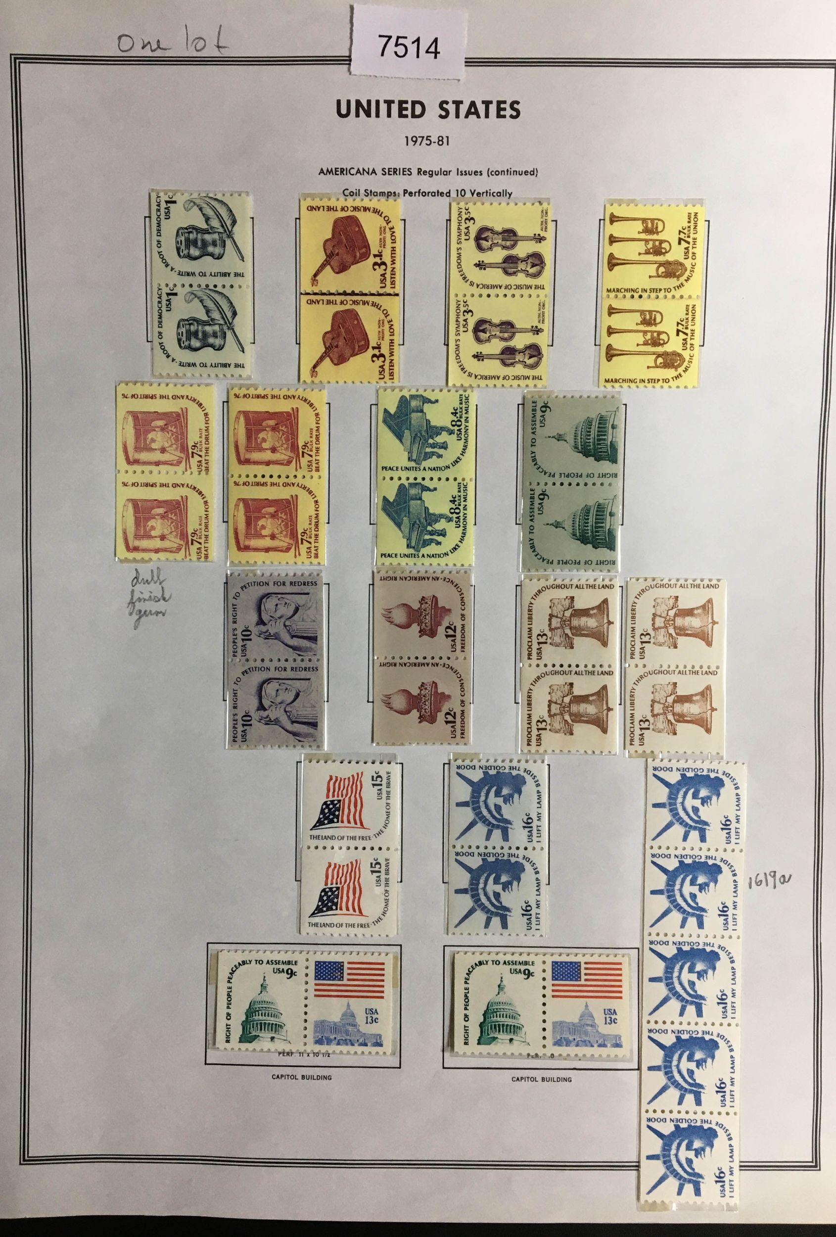US Stamps 1975-1981 Mint OG NH Collection LOT #7514 | United States ...