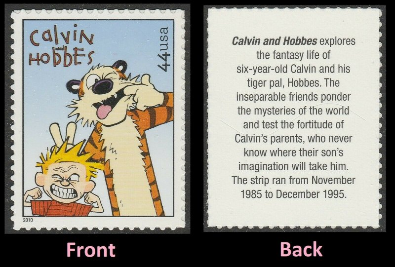 US 4468 Sunday Funnies Calvin Hobbes 44c single (1 stamp) MNH 2010 ...
