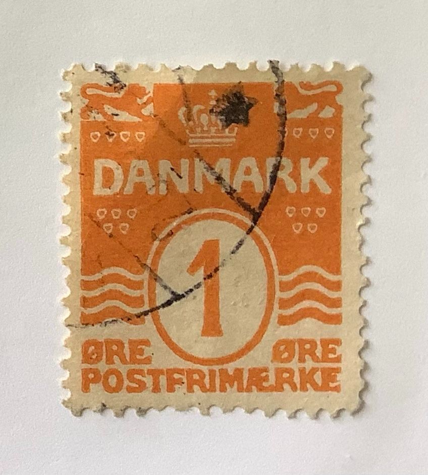 Denmark 1914 Scott 85 used - 1o, Water Waves & Numeral | Europe ...
