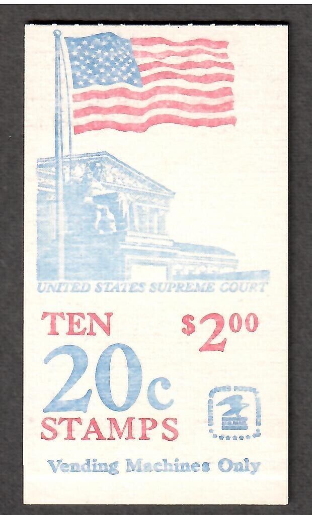 US UNEXPLODED Booklet # BK140 , Flag over SCOTUS , VF OG NH - I Combine ...