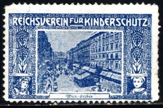 Vintage Germany Charity Poster Stamp Reich Association Child Protection ...