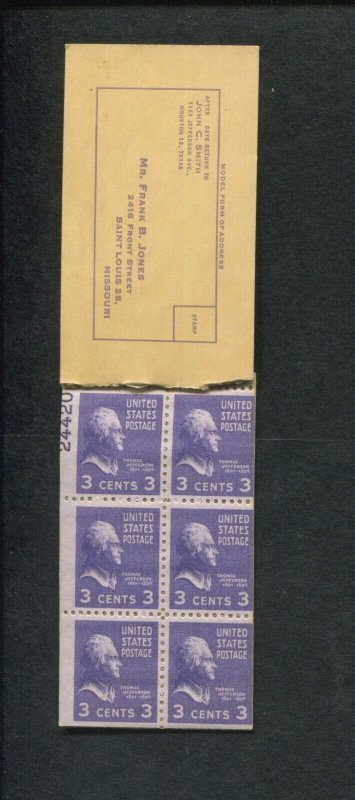 United States Postage Stamp #807a Booklet BK102 (2 panes) Mint MNH ...