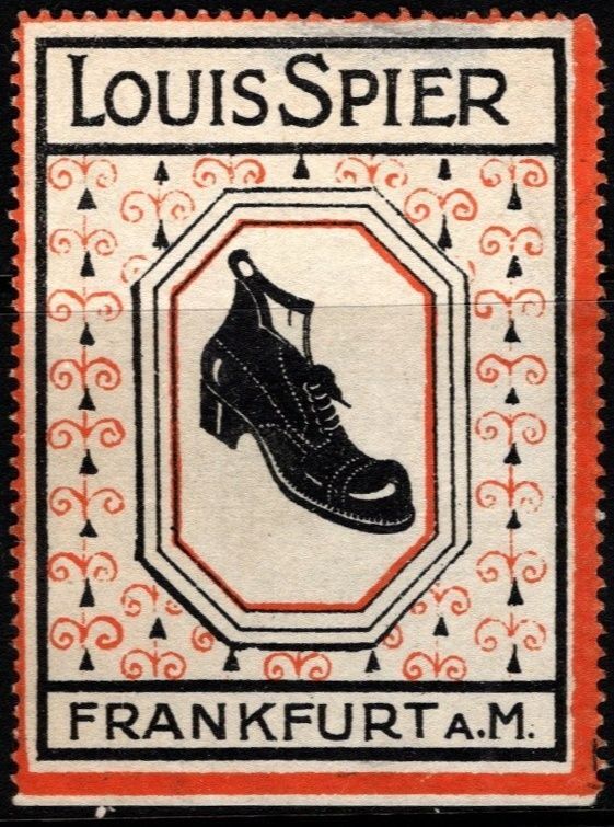 Vintage Germany Poster Stamp Louis Spier's Shoe Department Store ...