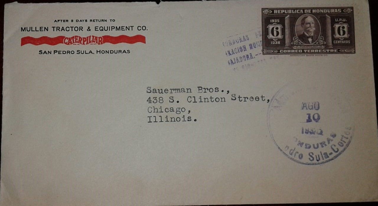 O) 1935 Honduras, Tomas Estrada Palma SCT 331 6c-american Bank Note ...