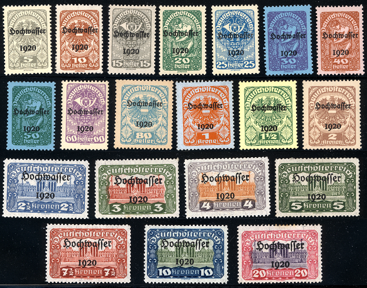 Austria 1921 Scott #B30-49 MH | Europe - Austria, Semi-Postal Stamp ...