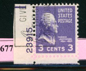 PKStamps - USA - 807 - Used - Plate Number Single #21-677 | United ...
