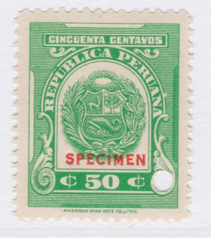 PERU Revenue Stamp SPECIMEN MH* Tax Mark Fiscal PEROU Fiscal ...