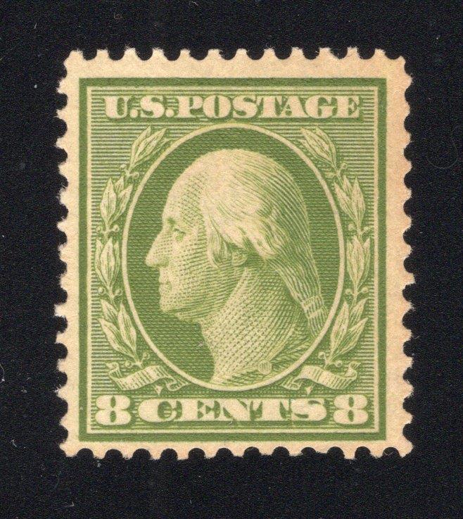 USA 1911 8¢ Washington, perf 12,SL -OG MNH- SC# 380 -Cats $200.00 (ref ...