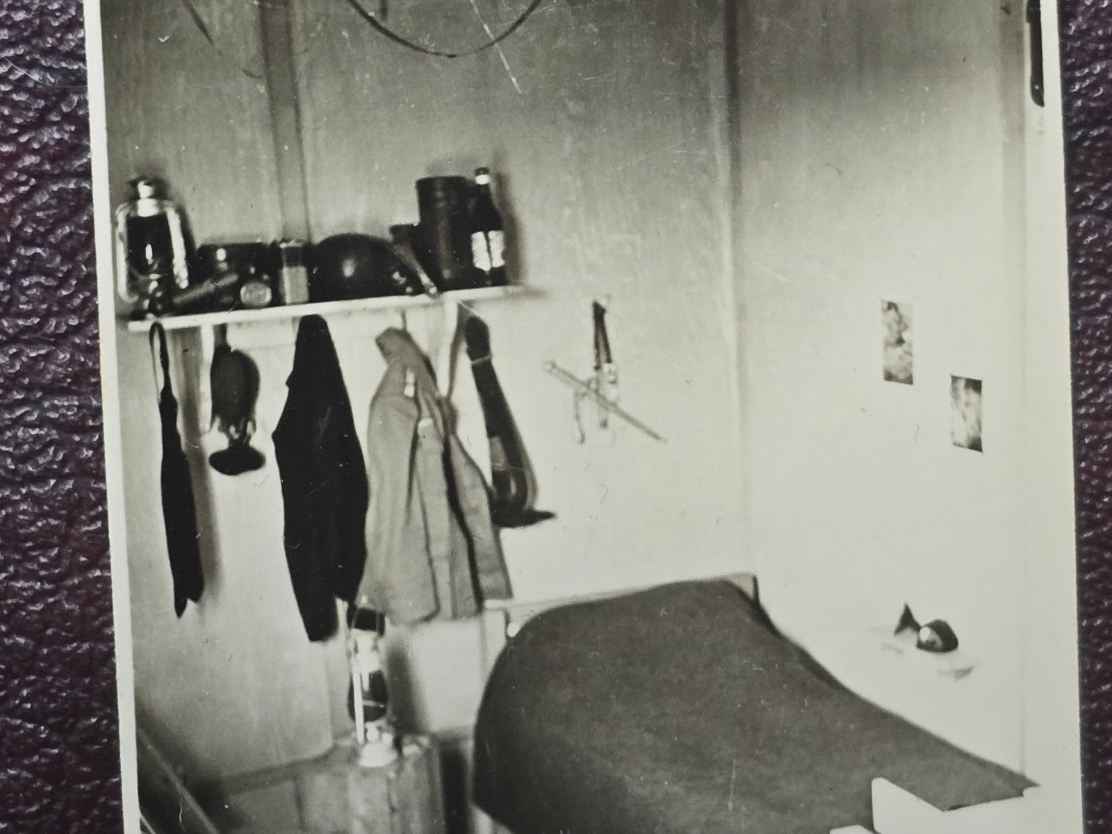 WW2 WWII Original German Military wartime Photo Officers quarters w ...