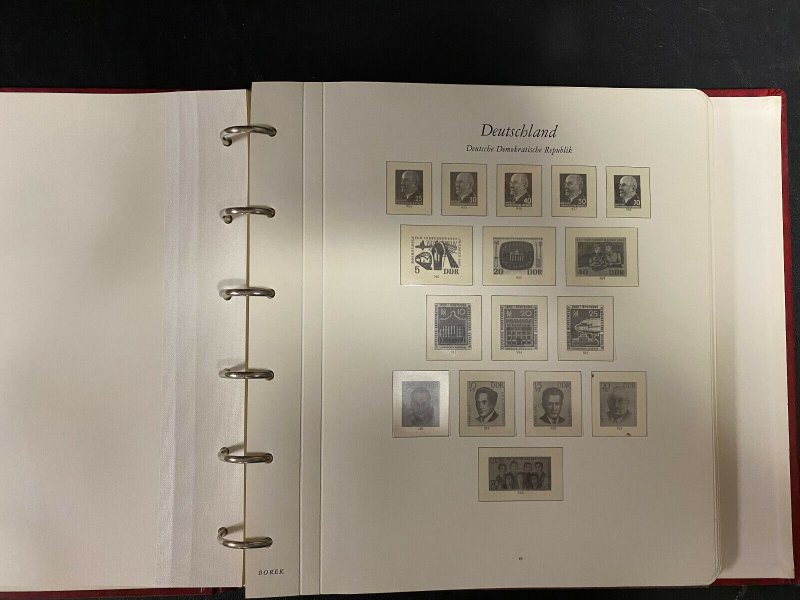 Germany DDR Borek Hingless Stamp Album, 1962-70, In 2 Binders, JFZ ...