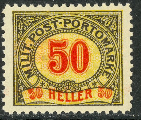 BOSNIA AND HERZEGOVINA 1904 50h Perf.12 1/2 Postage Due Sc J12 MNH ...