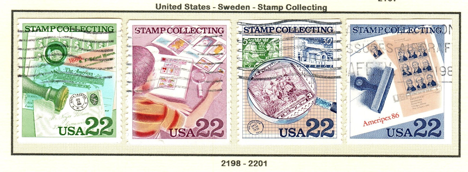 SC# 2198-2201 - (22c) - Stamp Collecting, Philatelic memorabilia, used ...