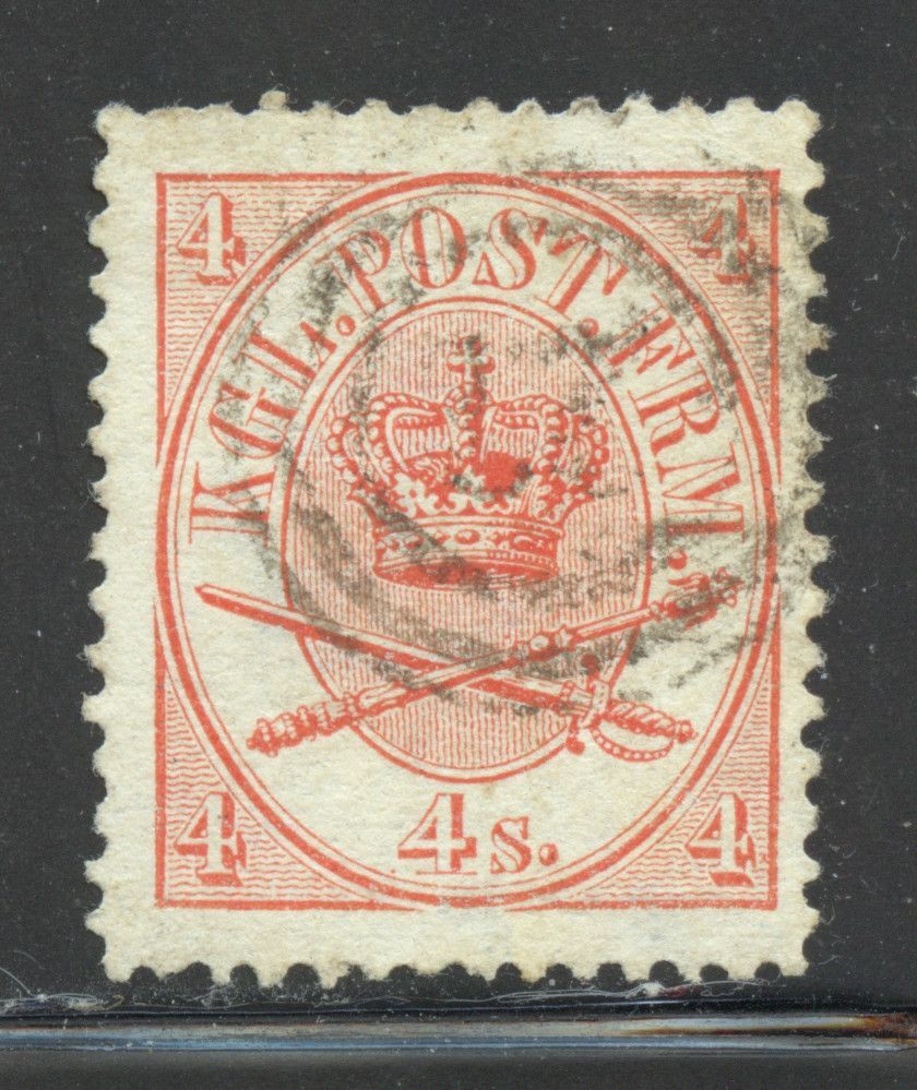 Denmark Scott 13 Used NH - 1864 4s Royal Emblems - SCV $8.00 | Europe ...