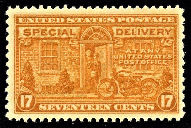 US E18 MNH VF 17 Cent Special Delivery "Motorcycle Delivery" | United ...