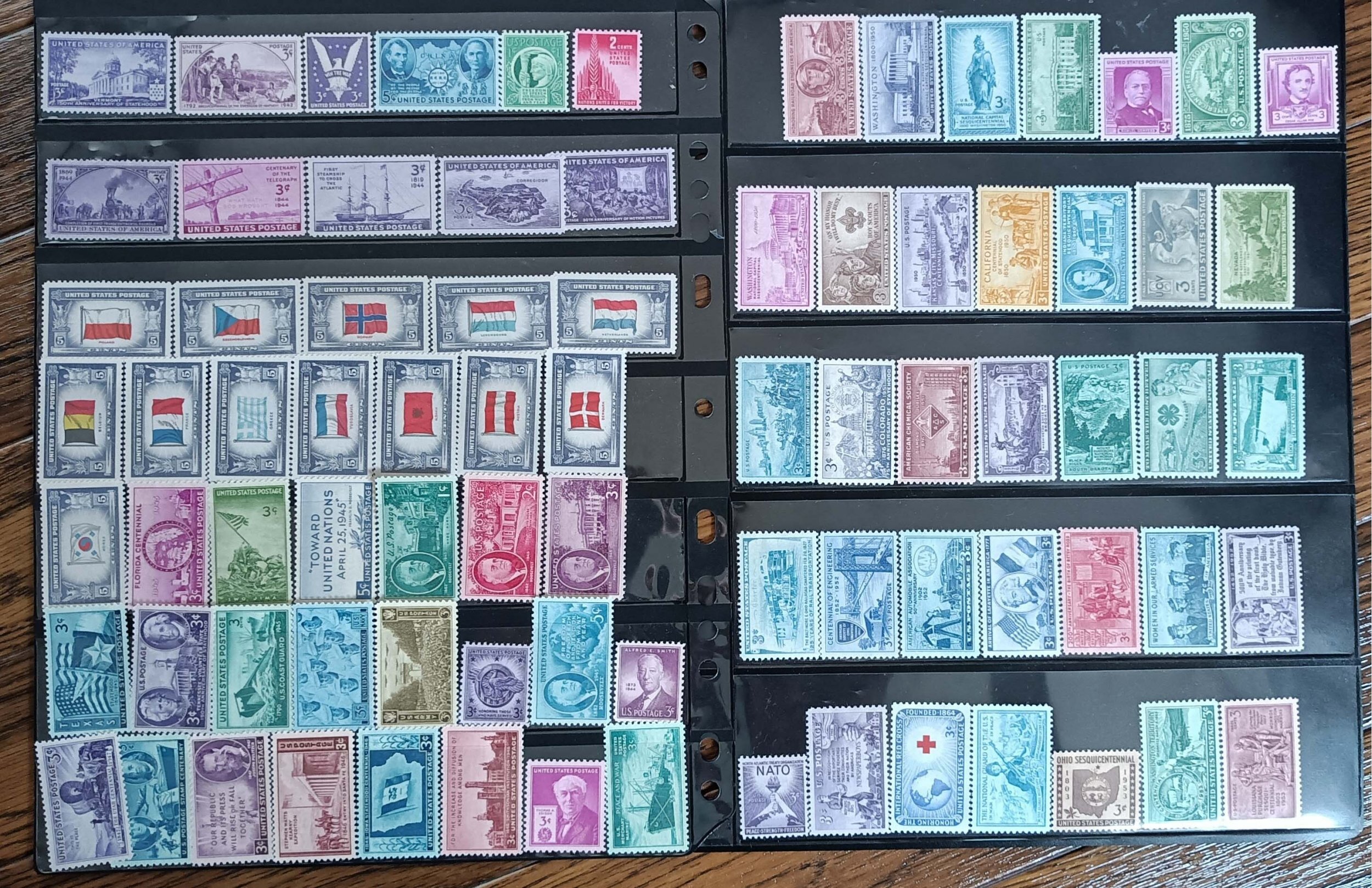 US Starter Collection including Front of Book - Mixed OG & MNH - 1941 ...