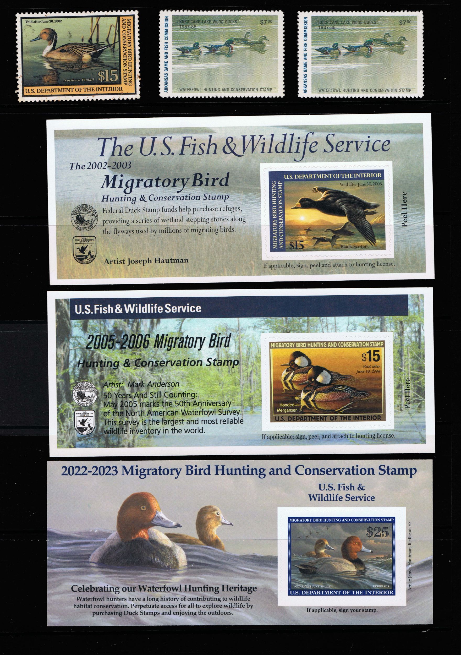 Very Affordable Group of 60 Mint Genuine Federal Duck Stamps a FEW of ...