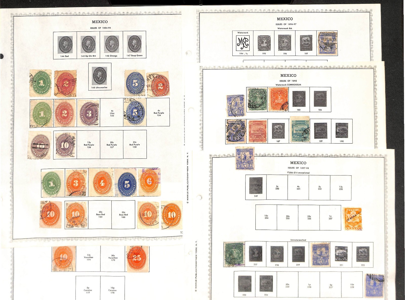 Mexico Stamp Collection in Minkus Specialty Album, 1856-1982, 125 ...