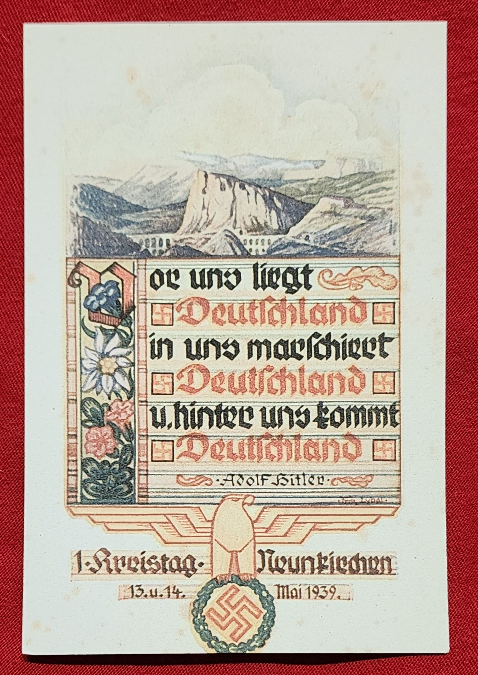 Nazi Germany Third Reich propaganda postcard WWII WW2 German Swastika ...