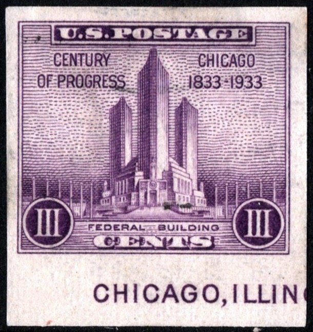 SC#731a 3¢ Federal Building Special Printing (1933) Used | United ...