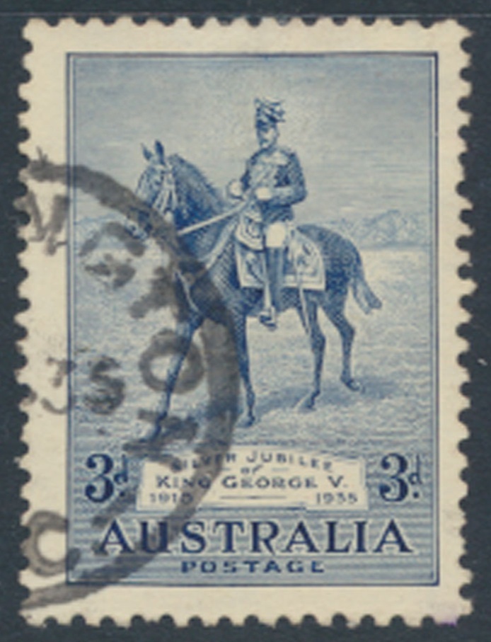 Australia SC# 153 SG 157 Used / FU Silver Jubilee see details & scans ...