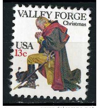 USA 1977 - Scott 1729 used - 13c, Valley Forge, Christmas | United ...