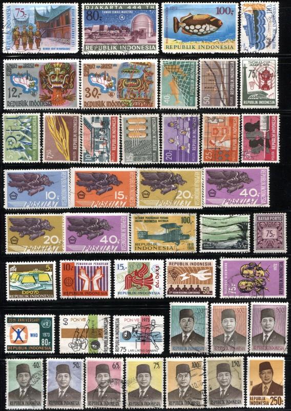 400+ INDONESIA Republic Stamps Postage Collection Commemorative 1948-91 ...