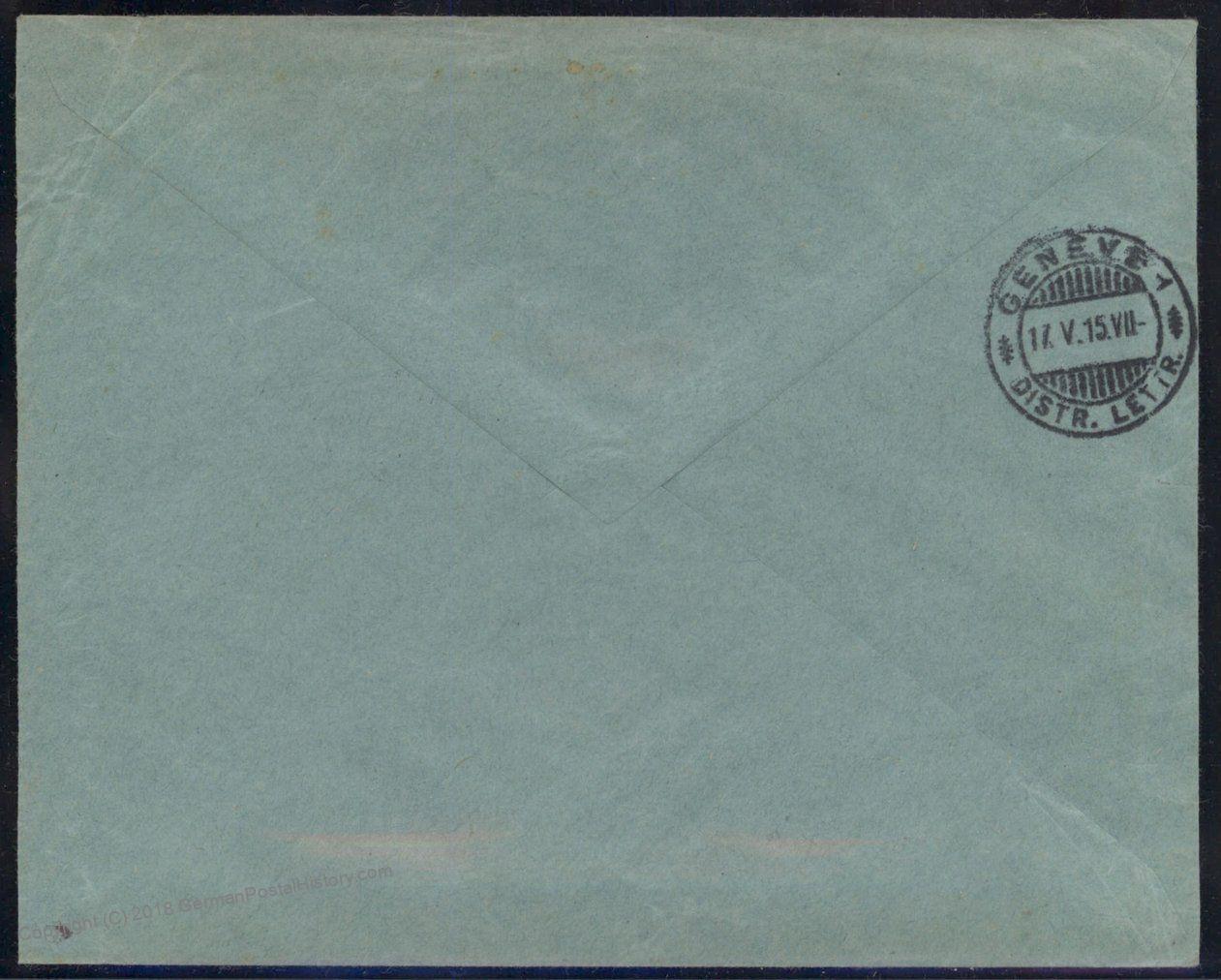 Germany 1915 WWI Gmund POW Camp Unusual ES FFA Label Switzerland Red ...